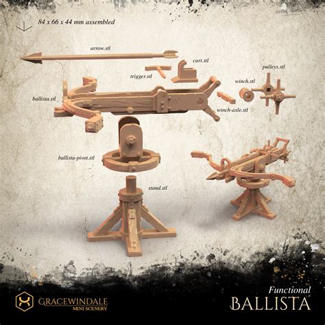 🎲 Gatehouse Ballista Functional・ Stl File For ・cults