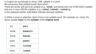 Stress In English Pronunciation Ppt