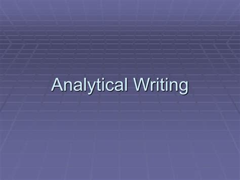 Analytical Writingppt
