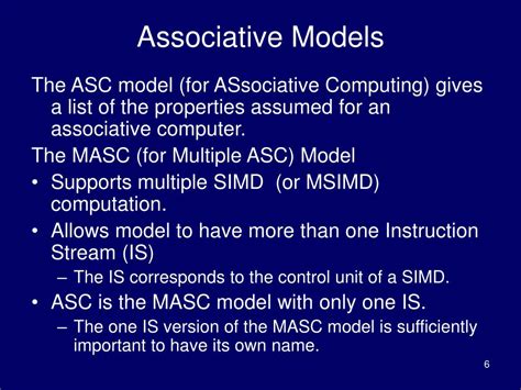 Ppt Simd Associative And Multi Associative Computing Powerpoint