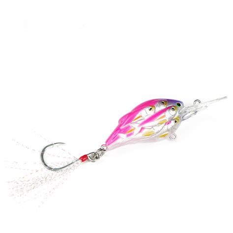 Gangsta Bibbed Single Hook Rattle Trolling Lure 7cm Pink Smart Marine