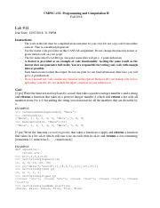 Lab14 Pdf CMPSC 132 Programming And Computation II Fall 2018 Lab 14