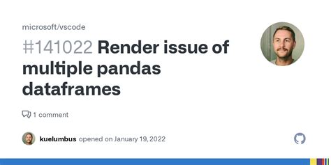 Render Issue Of Multiple Pandas Dataframes · Issue 141022 · Microsoftvscode · Github