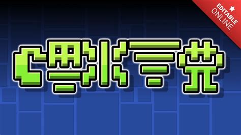 Crush Geometry Dash Text Effect Generator