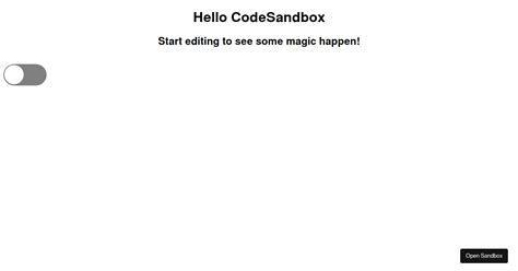 Toggle Button Codesandbox