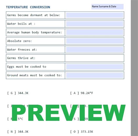 temperature conversion pdf br worksheets library