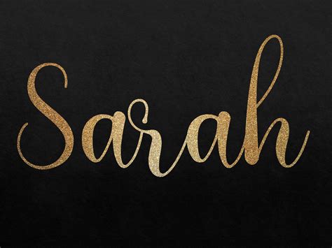 Sarah Name SVG PNG Custom Name Clipart Svg Png Image Gold Name Etsy