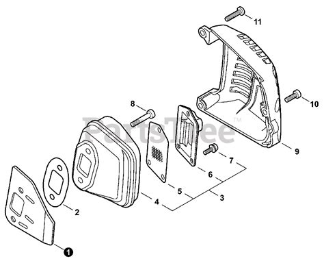 Echo CS T Echo Chainsaw SN C C Exhaust Parts Lookup With