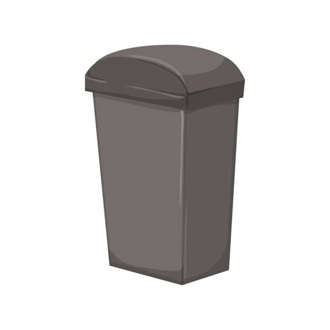 Plastic Trash Bin Garbage Cartoon Vector Illustration 17590880 Vector