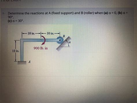 [solved] Determine The Reactions At A Fixed Suppo Solutioninn