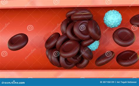 3d Rendering Of Agglutination Or Hemagglutination Stock Illustration Illustration Of