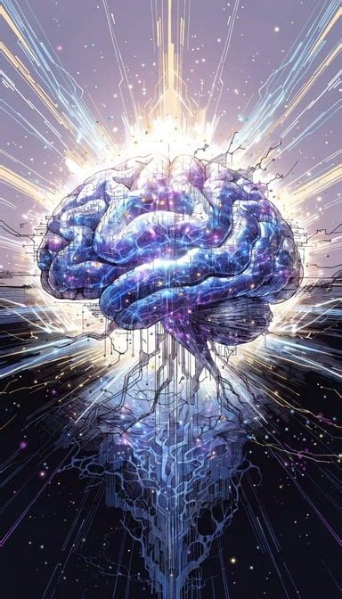 Free Illuminated Mind Power Image Brain Glowing Cyberpunk