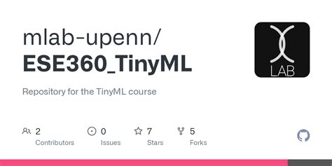 GitHub Mlab Upenn ESE360 TinyML Repository For The TinyML Course