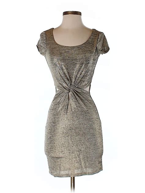 Charlotte Russe Solid Gold Cocktail Dress Size Xs 84 Off Gold