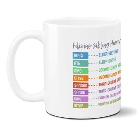 Filipino Sibling Hierarchy 11oz Coffee Mug Everyday T Ideas For Him
