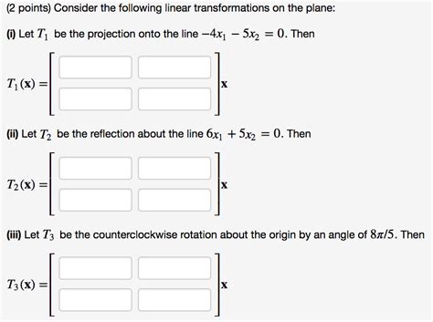 solved 2 points consider the following linear
