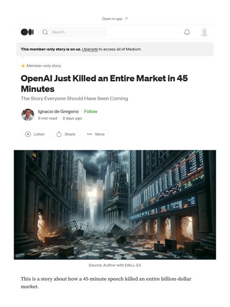 Openai Just Killed An Entire Market In 45 Minutes Medium Pdf Artificial Intelligence