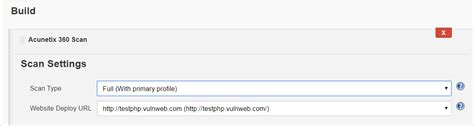 Acunetix 360 Scan Jenkins Plugin