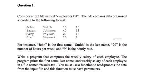 Solved Question Consider A Text File Named Chegg