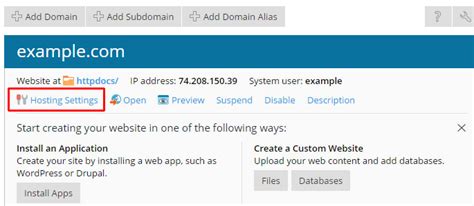 Add Virtual Hosts On A Plesk Server Ionos Ca