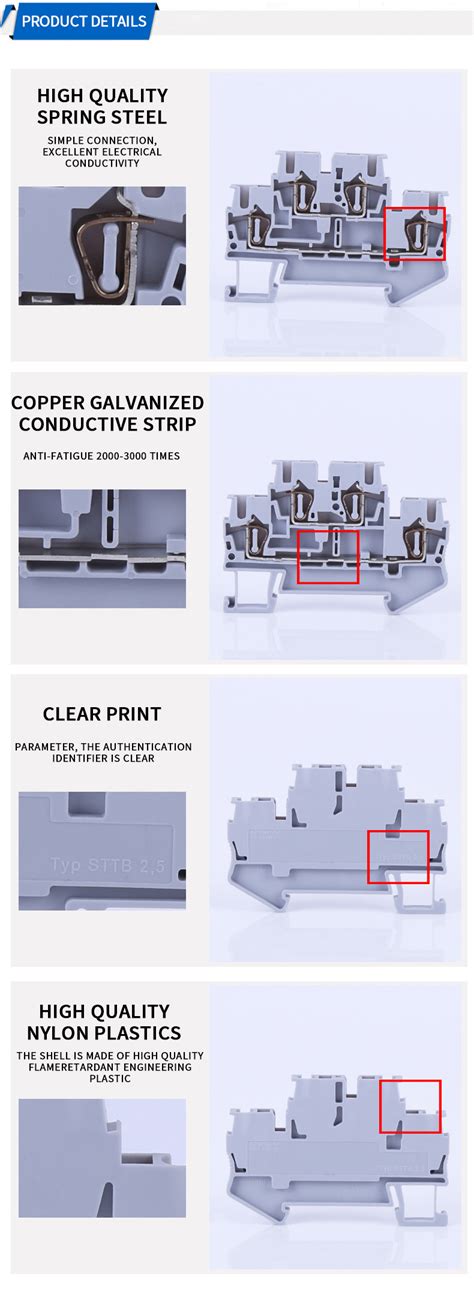 Winston Sttb2 5 Push In Terminal Block Wire Connector Quick Wiring Combined Spring Terminal Din