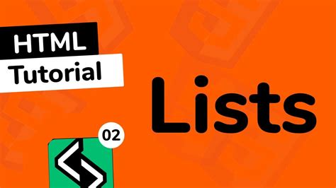 Html Tutorial For Beginners Lists Youtube