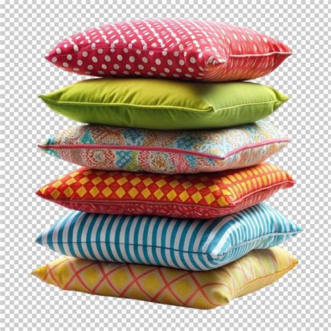A Stack Of Colorful Pillows Premium Ai Generated Psd