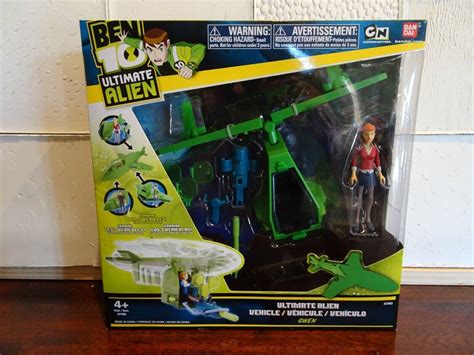 Ben 10 Ultimate Alien Gwen Vortex Helicopter Action Figure Vehicle