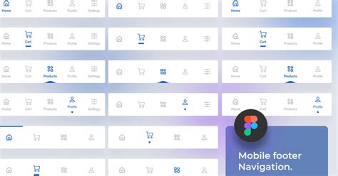 Footer Bar Navigation Menu For Mobile Ui Designs Ux And Ui Kits Ft Mobile And Bar Envato