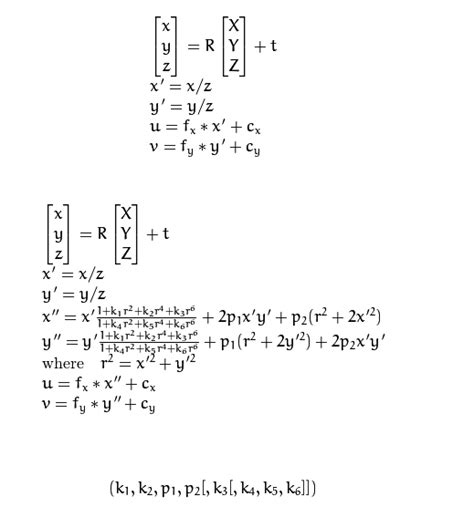 Distortion Camera Matrix From Real Data OpenCV Q A Forum
