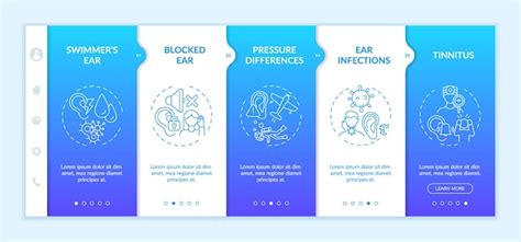 Premium Vector Common Ear Conditions Onboarding Vector Template Responsive Mobile Website