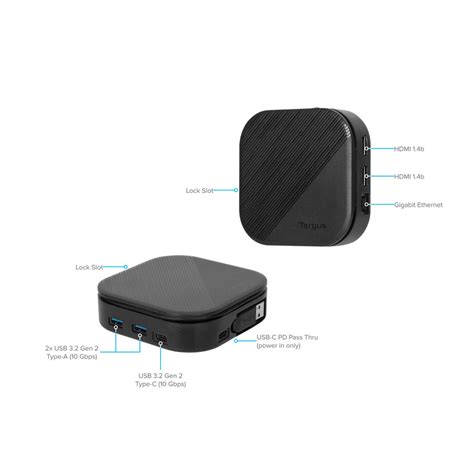 Usb C® Universal Dual Hd Docking Station With 80w Pd Pass Thru Targus