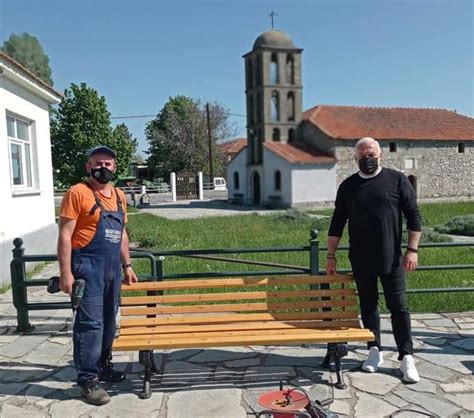 Νέα παγκάκια στην κοινότητα Αγίας Παρασκευής