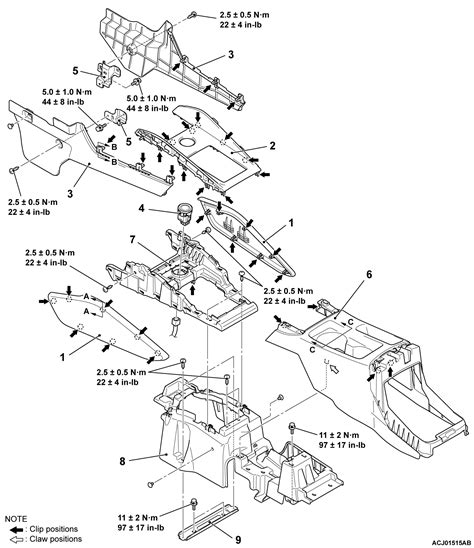 52a Front Floor Console Assembly Removal And Installation