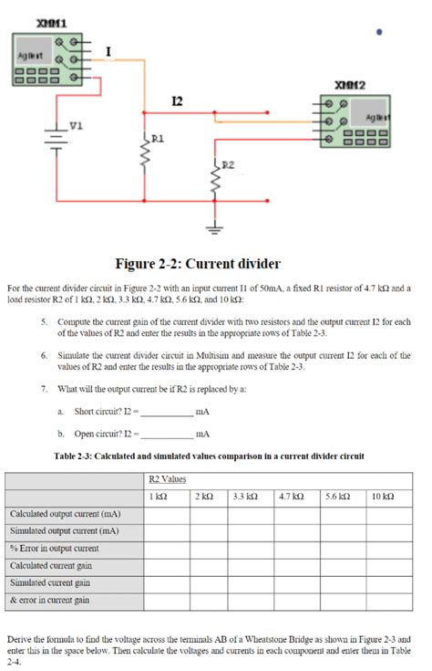 Solved Figure 2 2 Current Dividerfor The Current Divider