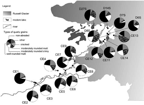 Spatial Distribution Of Quartz Grain 0510 Mm Roundness And Type Of Download Scientific