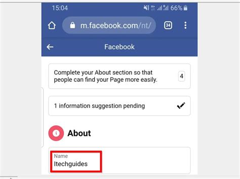 How To Change Facebook Page Name Itechguides