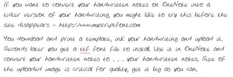 Your Handwriting Font R Onenote