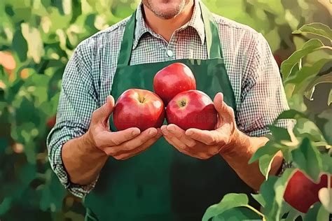 苹果ai数字艺术 苹果写实风中年农民丰收季节果园展示苹果插画 Ai图片免费下载png格式4032像素编号71627214 千图网