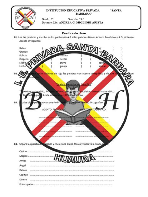 Acento Prosodico Y Ortografico Pdf Comunicación Humana