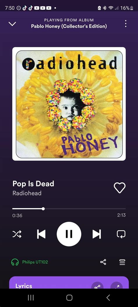 Pop Is Dead Is Still On Spotify R Radiohead