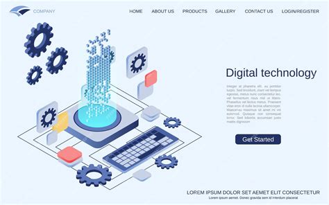Premium Vector Digital Technology Modern 3d Isometric Vector Concept
