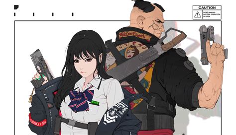 갈리에라의 사이버펑크 캐릭터 일러스트 노하우 캐릭터 디자인 캐릭터 일러스트 일러스트레이터