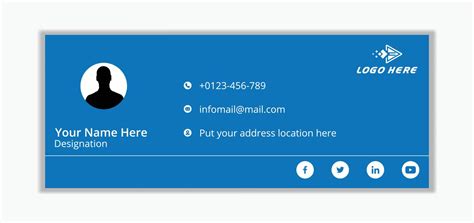 Minimal Email Signature Template Design 13683687 Vector Art At Vecteezy