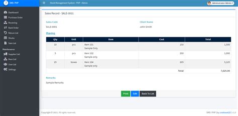 Stock Management System In PHP OOP With Source Code Free Source Code Tutorials Trending