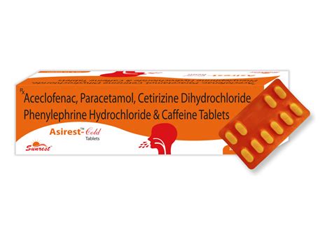 Asirest Cold Tab Acerest Sunrest Lifescience