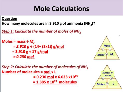 Moles And Avogadros Number Formula