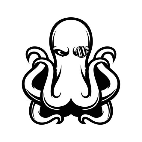 Octopus Glasses Outline 37468440 Vector Art At Vecteezy