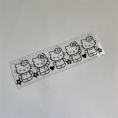 Hello Kitty Black Waterproof Vinyl Wraparound Depop