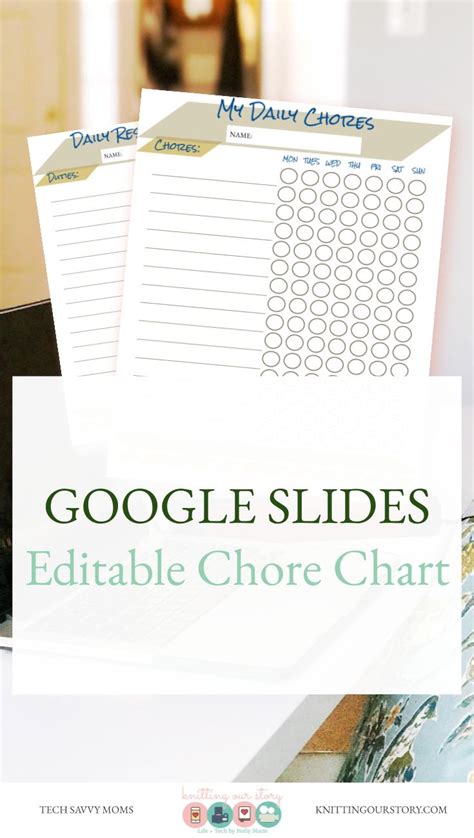 Google Slides Chore Chart Chore Chart Chores Savvy Mom